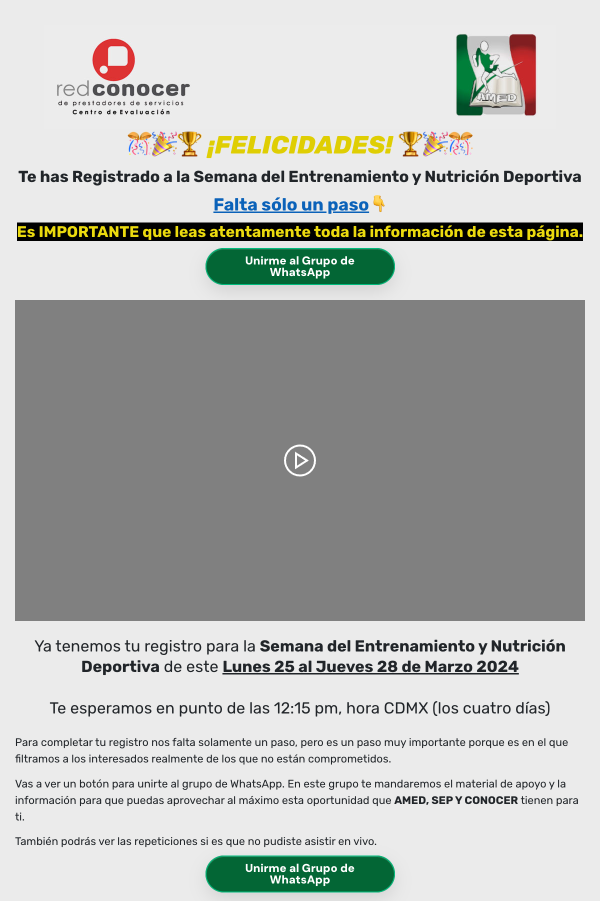 Gracias por registrarte - AMED