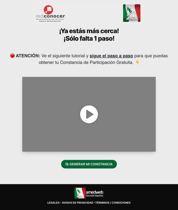 Seminario del Entrenador - Constancia - AMED